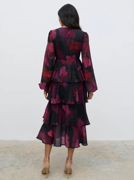 Ashton Berry Ruffle Midaxi Dress – Pretty Parade Boutique