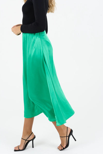 Green Slip Midi Skirt – Pretty Parade Boutique